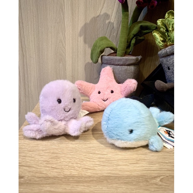 Jellycat Fluffy Whale Octopus Starfish Crab Stuffed Soft Plush Toy BNWT ...