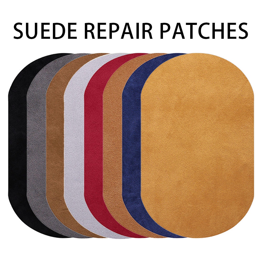 Iron On Patches Repair Patches 8 Colors Oval Faux Suede Cowhide Elbow ...