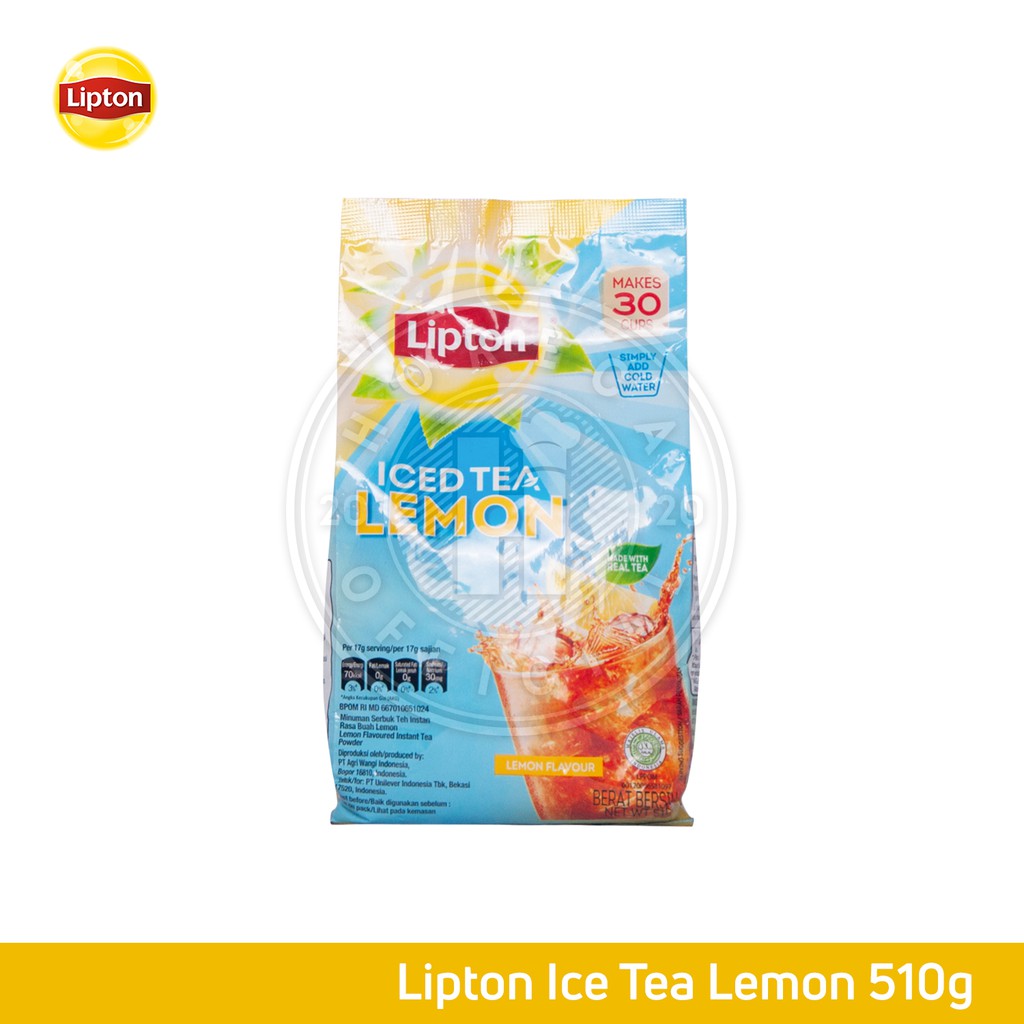 LIPTON ICE TEA LEMON 510GR / LEMON TEA FLAVOR DRINK POWDER PACKAGING ...