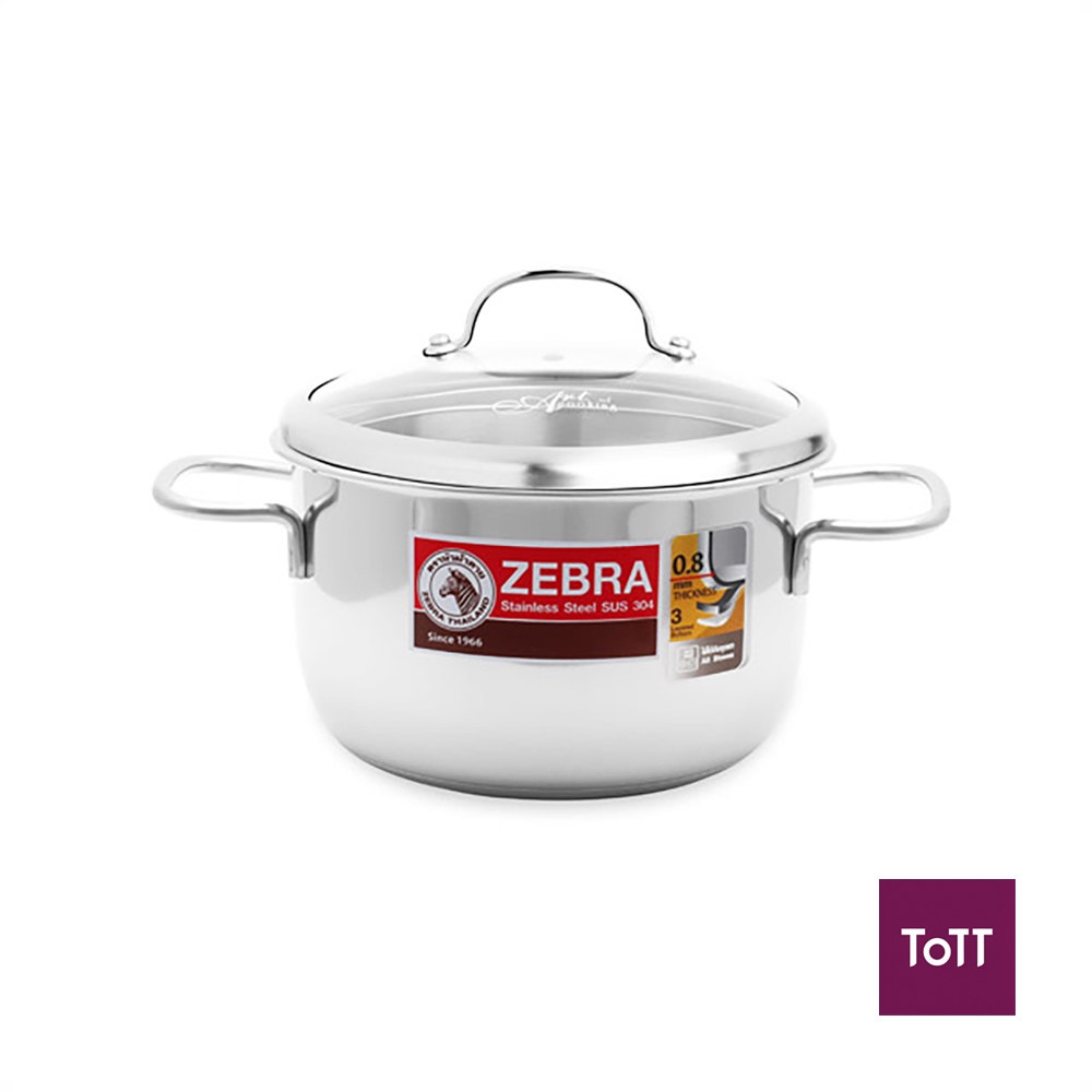 Zebra Extreme Infinity Stainless Steel Sauce Pot With Glass Lid Ø18cm ...
