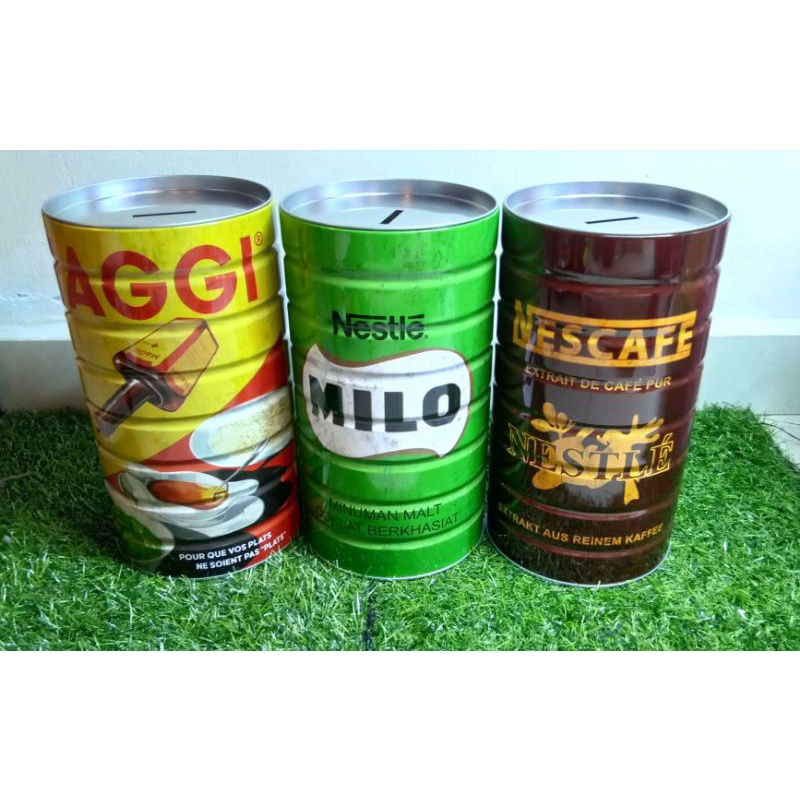 NESTLE MILO/NESCAFE/MAGGI TIN Piggy Bank/Wang Tabung (LIMITED EDITION ...
