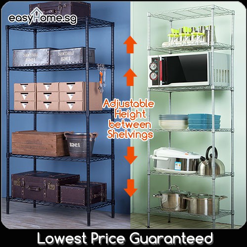 Easyhome.sg XM Storage Shelves (Kitchen Bathroom Storeroom Rack Home ...