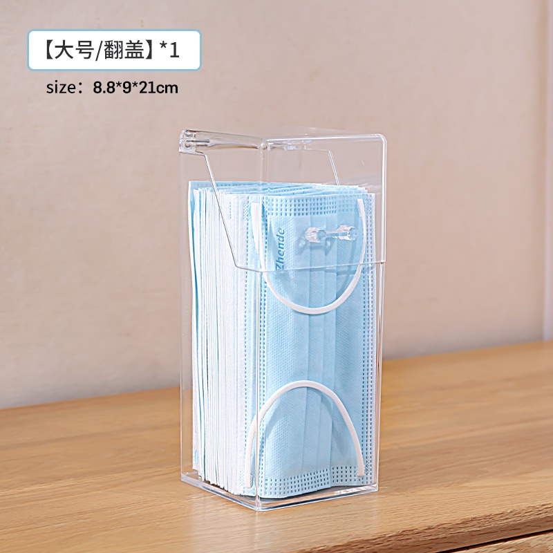 Large Capacity Transparent Mask Storage Box Household Large Porch ...