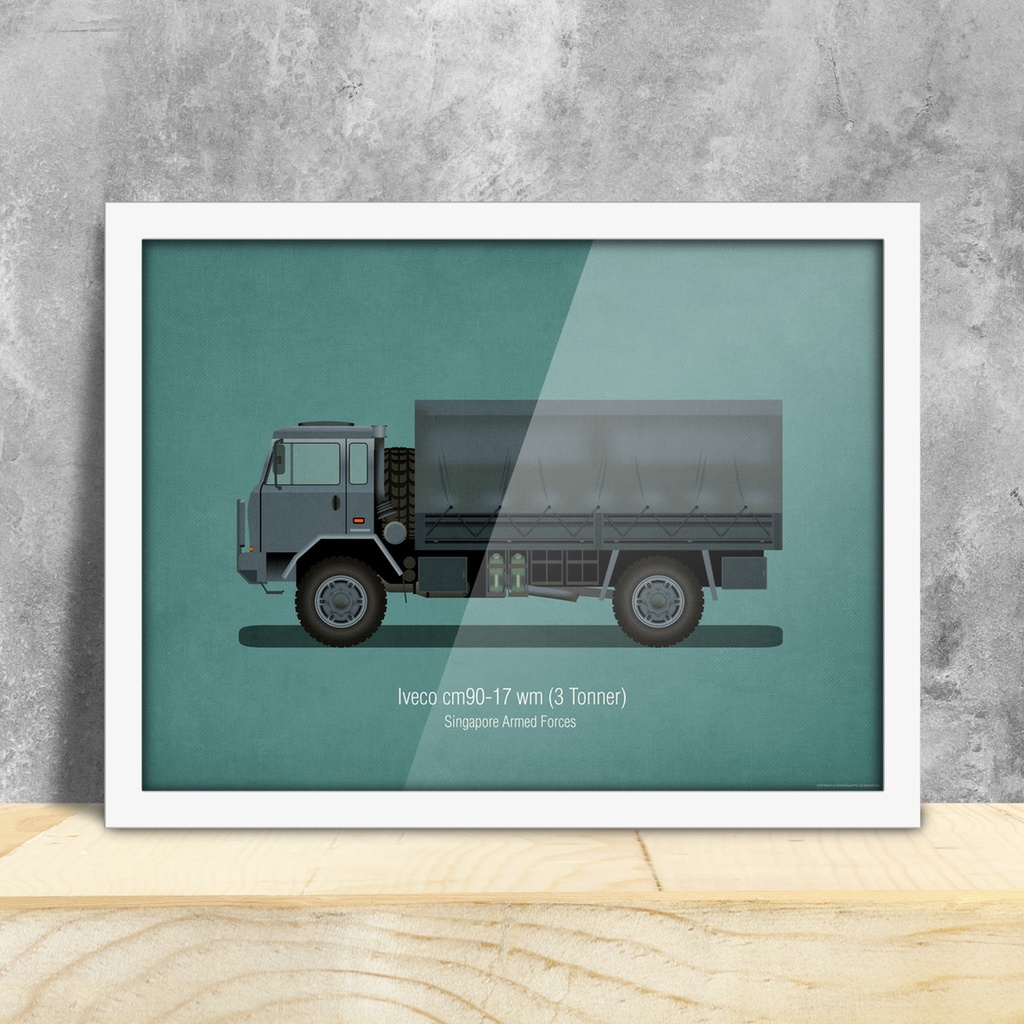 Singapore Yesteryear - Saf 3 Tonner Transportation Art Decor Poster ...