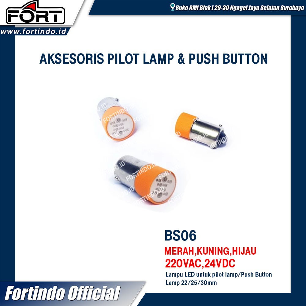 MERAH HIJAU Led Light Fill for 22/25/30 mm 220VAC 24VDC BS06 Red-Yellow ...