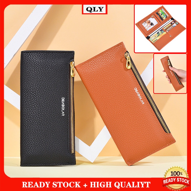 Simple Thin and Light Ladies Wallet PU Leather Long Wallet Women with ...