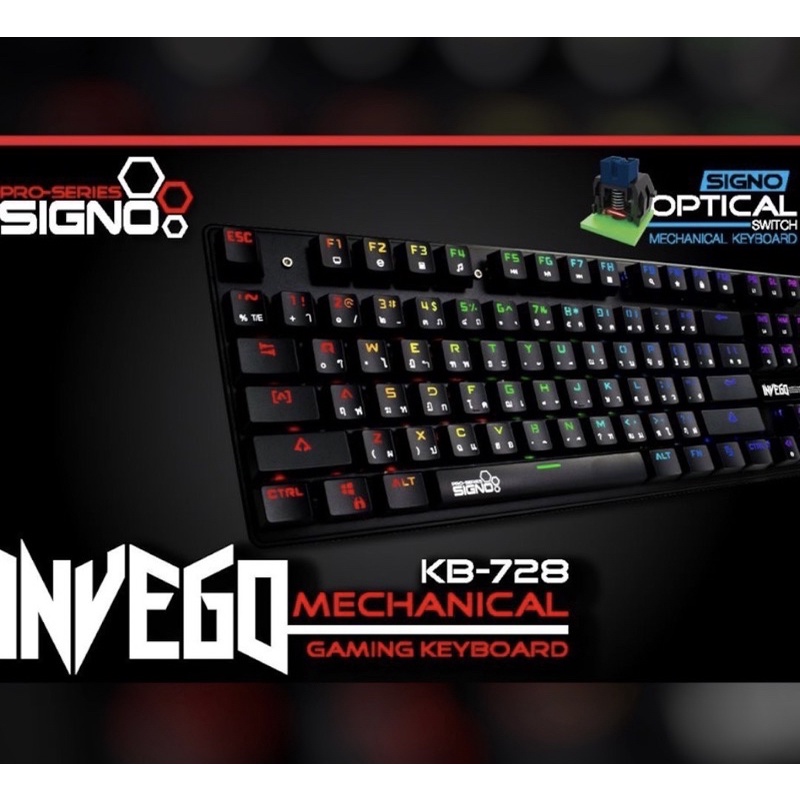 SIGNO Keyboard For Mini RGB Mechanical Gaming Model INVEGO KB-728 ...