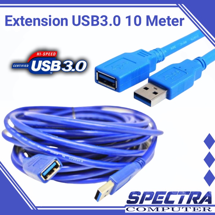 10 Meter Male To Female USB Extension 3.0 Cable - 10M USB3 Extension | Shopee Singapore