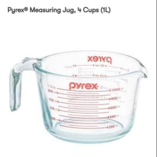 Pyrex Measuring Jug 4 Cups (1L) | Shopee Singapore