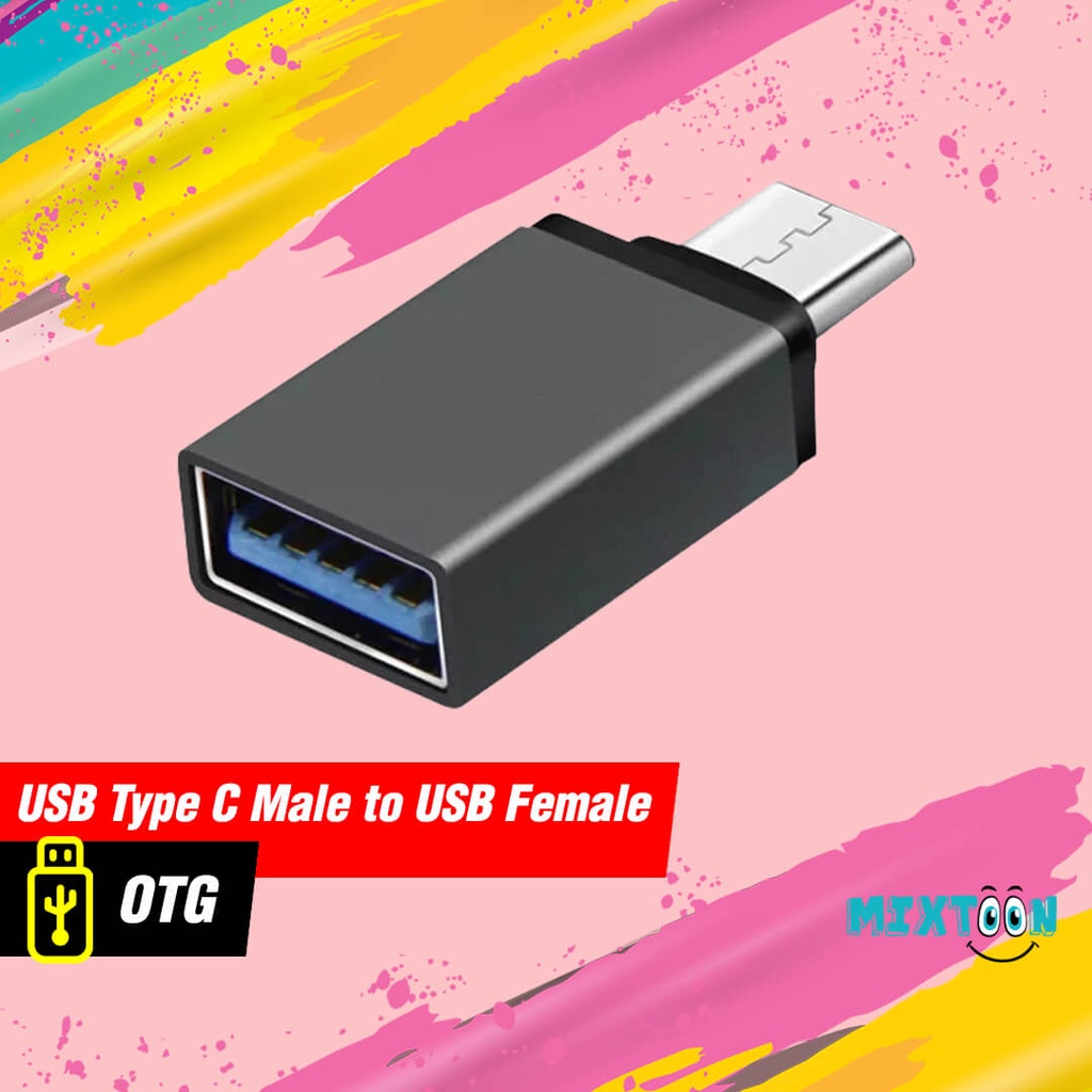 Type C Male to USB Female - OTG Connector Adapter Mini Plug Converter ...
