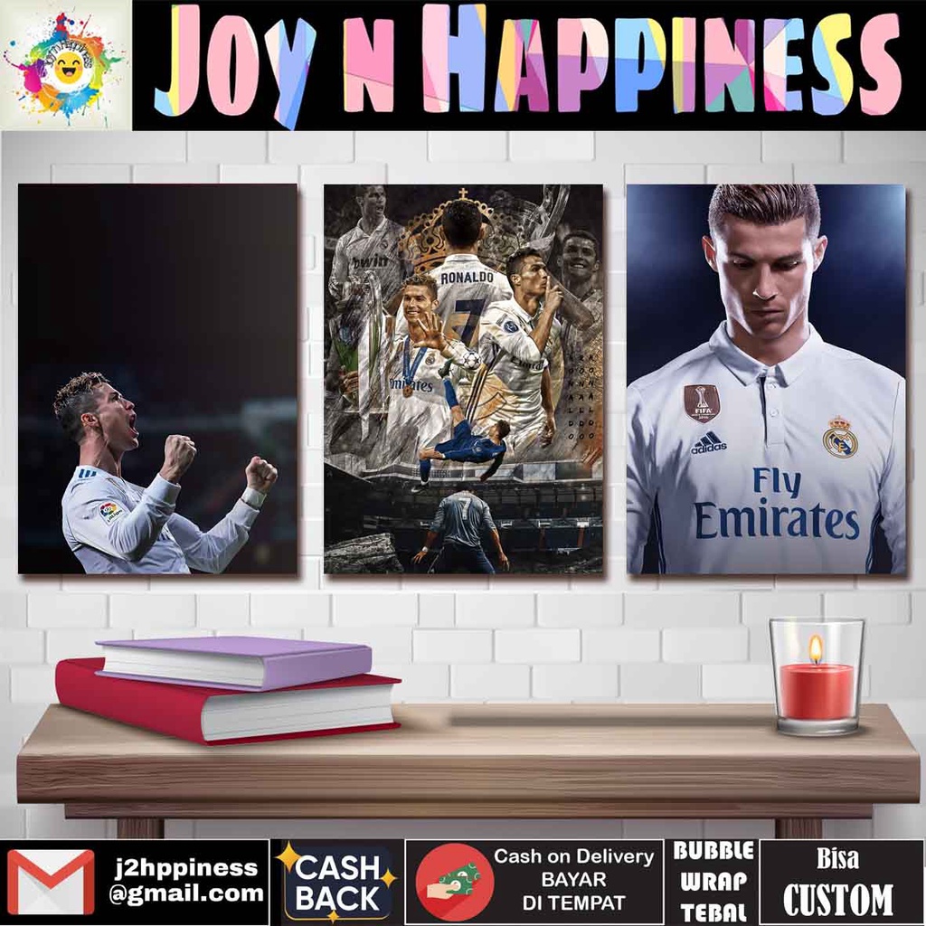 Christiano Ronaldo Real Madrid CR7 Wooden Poster Display Wall ...