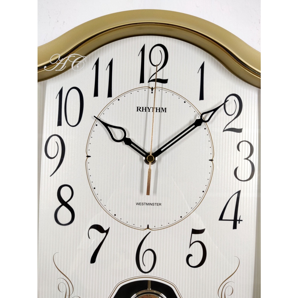 RHYTHM Westminster Melody Pendulum Wall Clock (Jam Dinding Berbunyi ...
