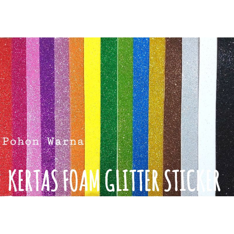 MINIMAL Minimum ORDER 3 SHEETS!! Foam GLITTER STICKER PAPER / PAPEL ...