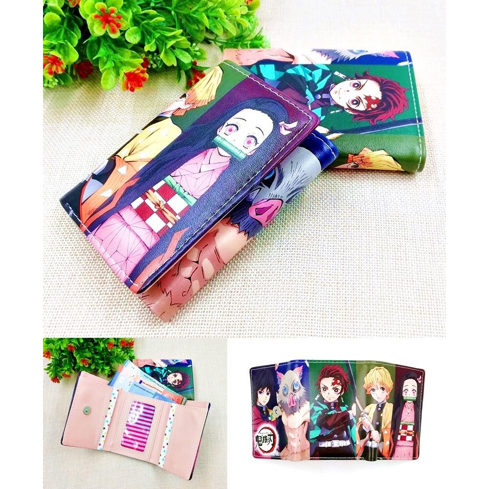 KIMETSU No Yaiba Wallet Purse 3layer Demon Slayer Tanjiro Kamado Nezuko ...