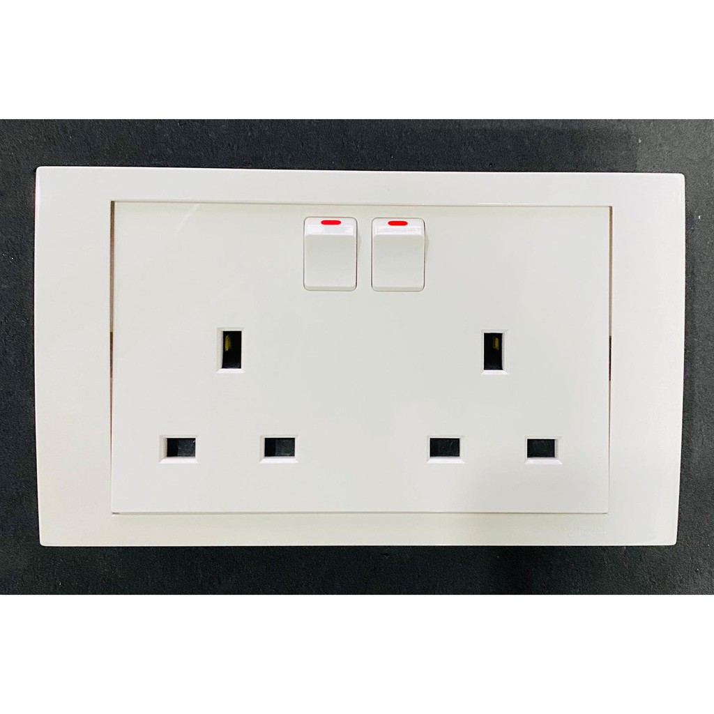 SCHNEIDER - 13A/250V - 2 GANG SWITCHED SOCKET/ VIVACE [SG READY STOCK ...