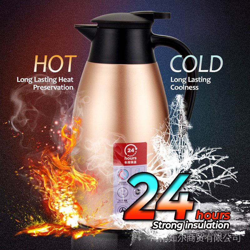 2L Thermos Flask Stainless Steel 304 Termos Air Panas Thermos Bottle ...