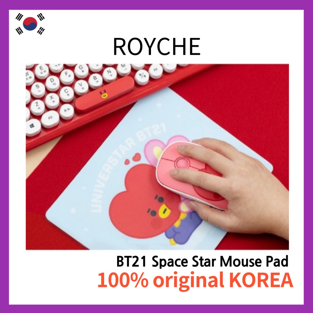 [Royche]BT21 baby Space Star Baby cuty PVC Foam Mouse Pad(KOYA/RJ MANG ...