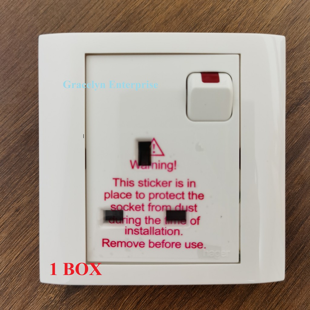 HAGER WXES113S STYLEA 13A SINGLE SWITCH SOCKET OUTLET (10PCS X 1 BOX ...