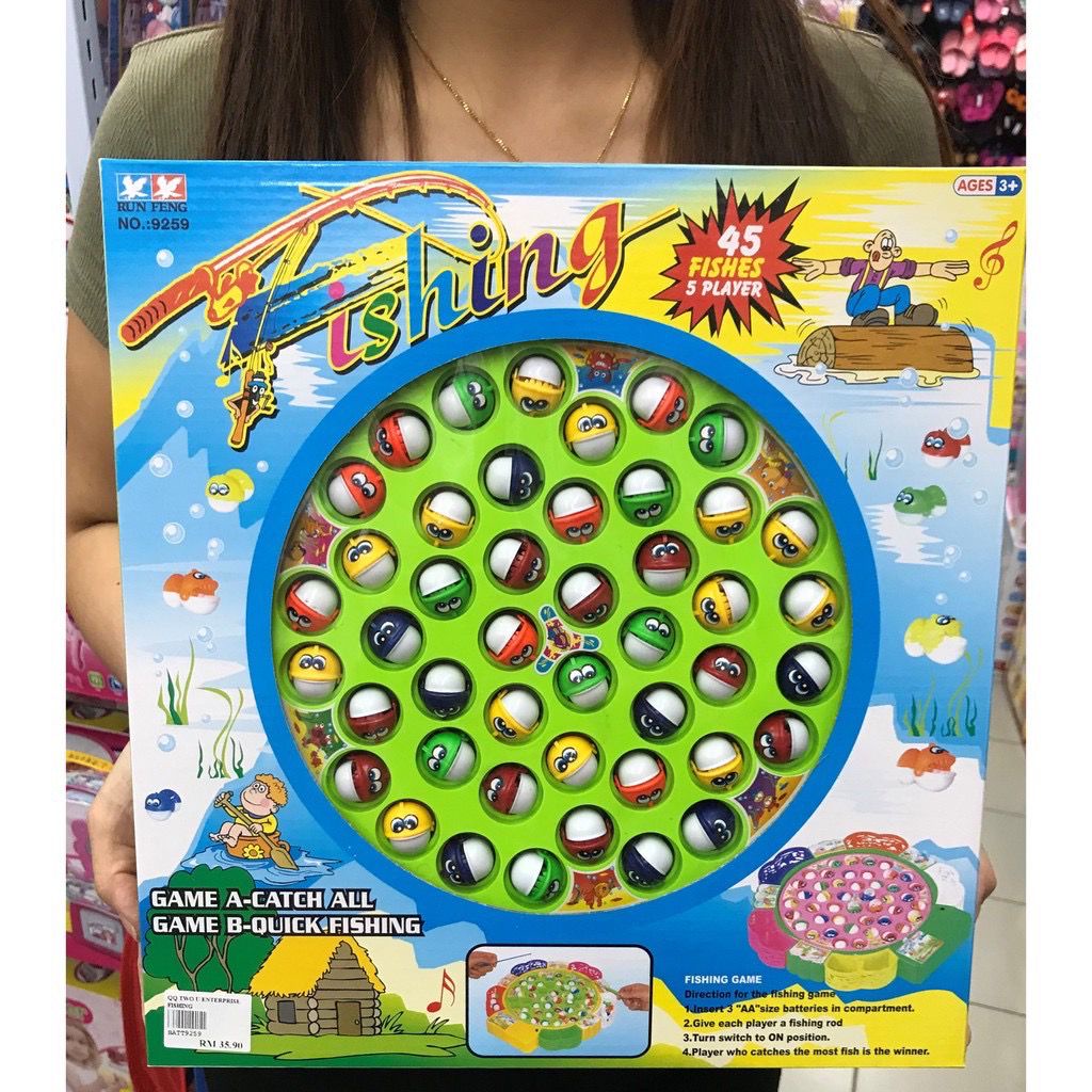 BIG Size Rotation Musical Fishing Games (FREE BATTERY) | Shopee Singapore