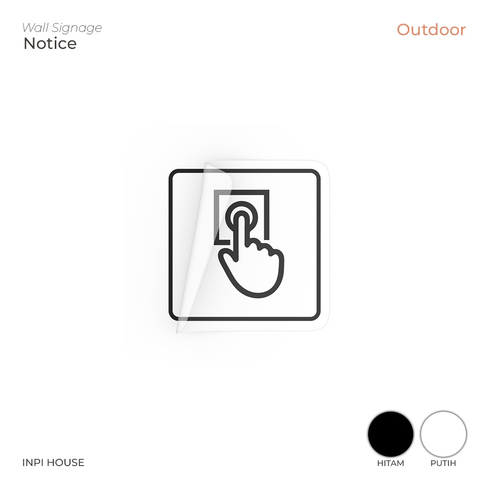 Bell sign sticker - logo sticker - door bell sticker - bell button wall ...