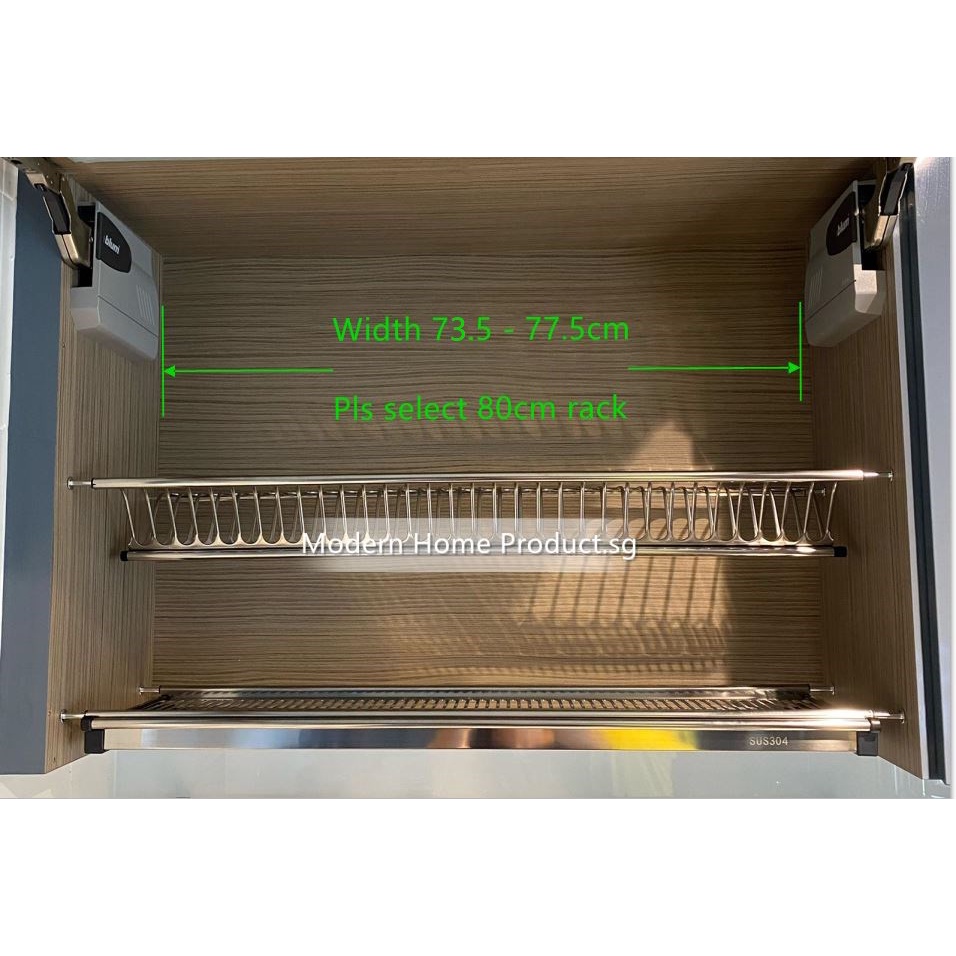 Premium quality SUS304 Stainless Steel Cabinet Dish Rack | Shopee Singapore