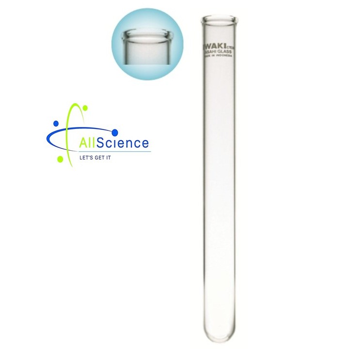 Test Tube with Rim 16x150mm Pyrex Iwaki Glass / with PE Stopper ...