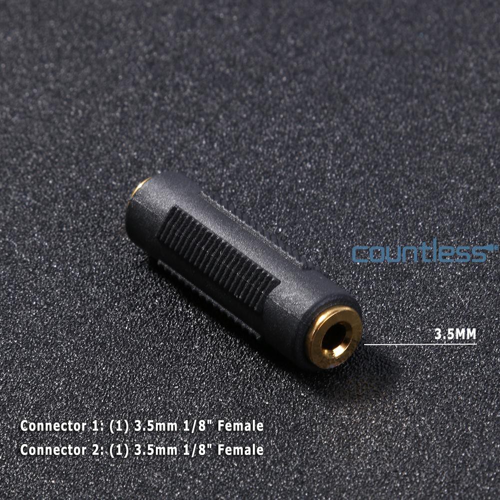Cou F/F Stereo Audio Coupler Adapter 3.5mm Jack Female to 3.5 mm Female ...