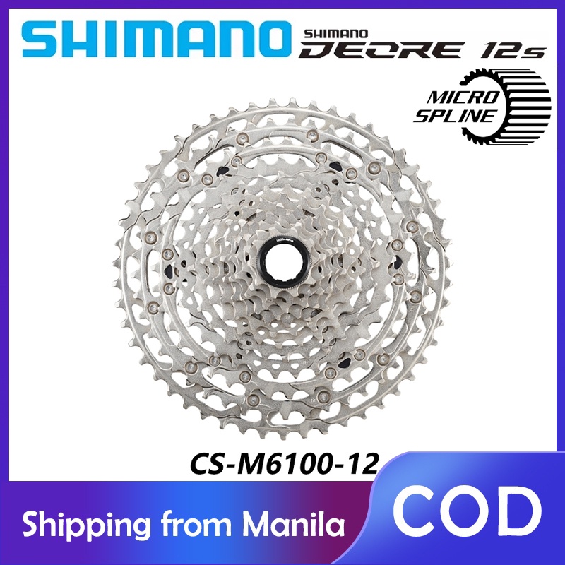 SHIMANO Deore M6100 12 Speed Mountain Bike Flywheel 12S 10-51T HG-M6100 MicroSpline Cassette ...