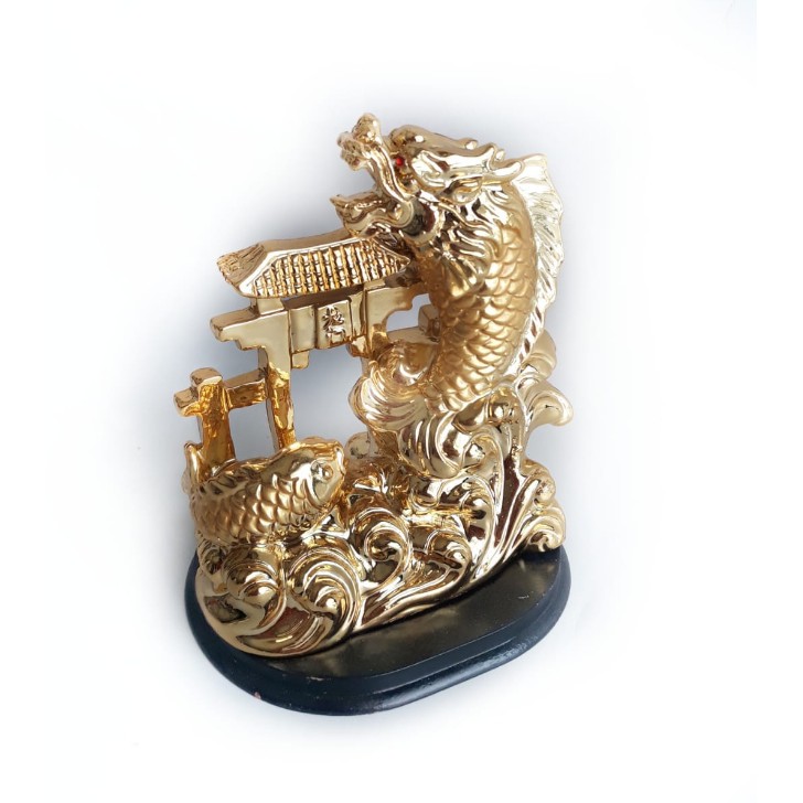 Statue Of Two Fish Gate Gold Dragon Double Dragon Fish Dragon Gate Gold ...