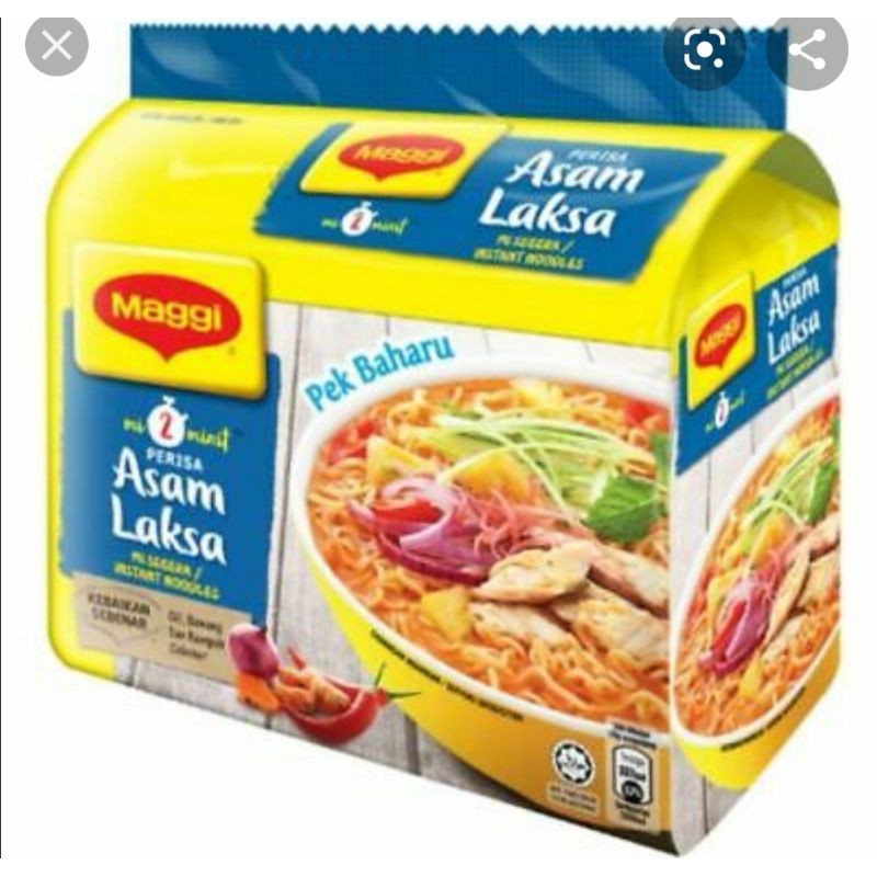 Maggi Asam Laksa Instant Noodles 【5Pack x 78g】 | Shopee Singapore