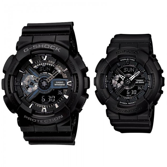 CASIO GA-110-1B & BA-110BC-1A G-SHOCK BABY-G COUPLE PAIR SPORT (2 YRS ...