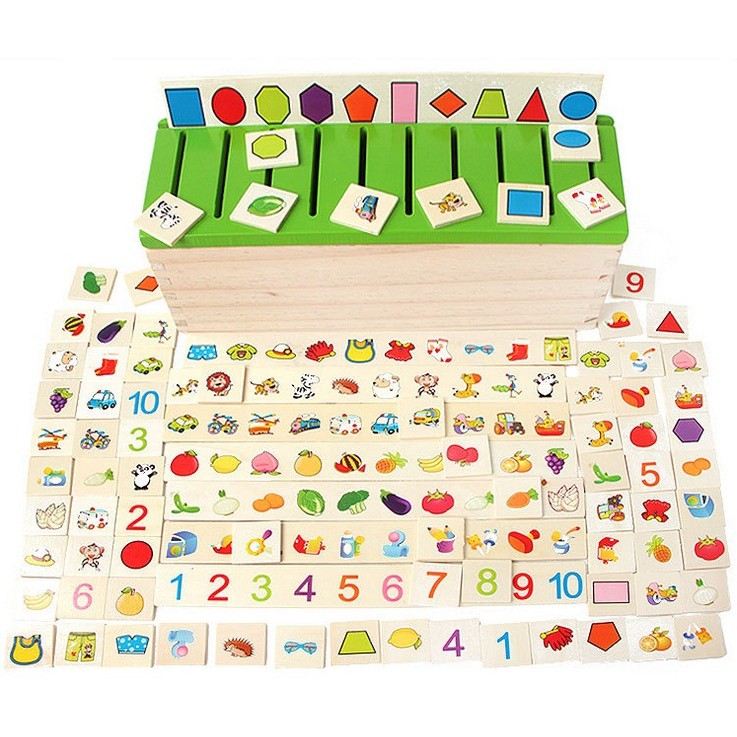 Montessori Wooden Knowledge Classification Box | Shopee Singapore