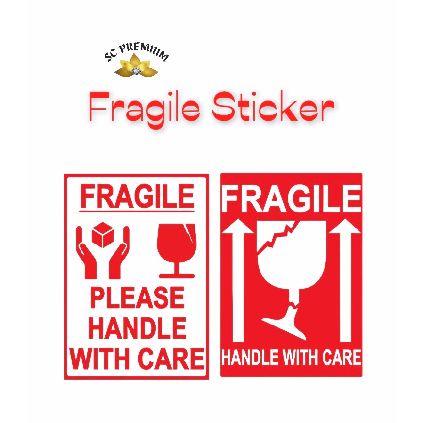 Per PC Fragile Sticker Fragile Label Handle with care Packing Label ...