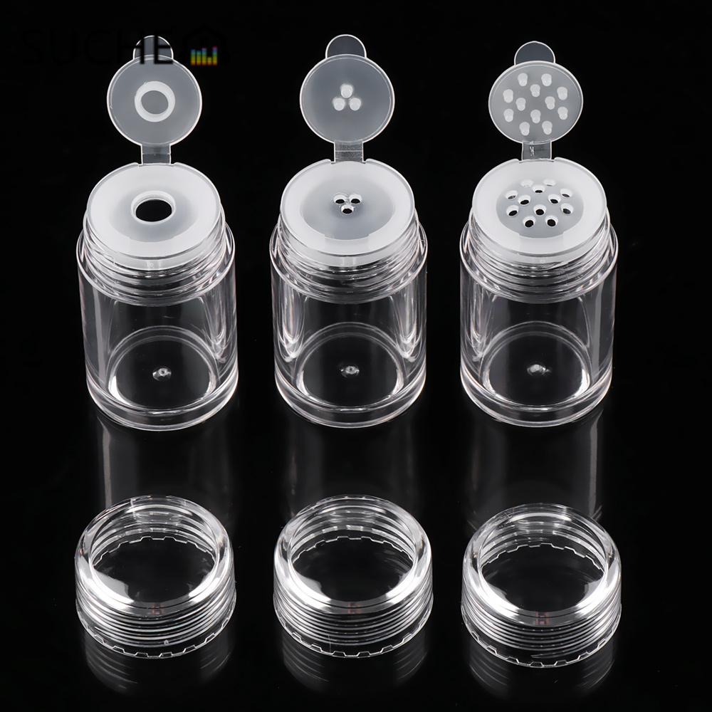 SUCHEN Plastic Cosmetic Sifter Container 10ml Refillable Bottles Loose ...