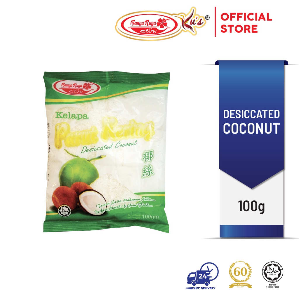 Bunga RAYA KUSUMA Dried Grated Coconut 100g || Flower RAYA KUSUMA ...