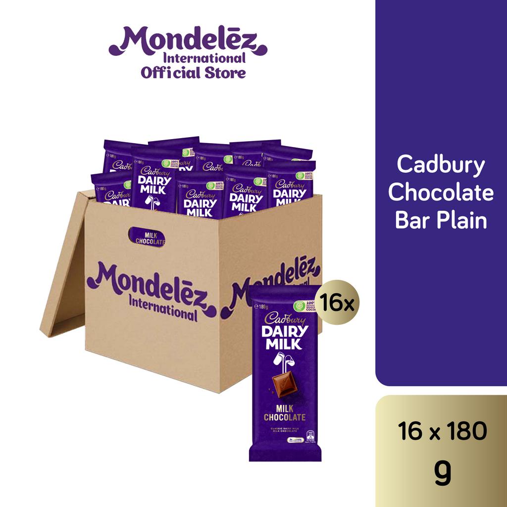 [Carton Sale] Cadbury Chocolate Bar Plain 180g x (16 Packets) | Shopee ...