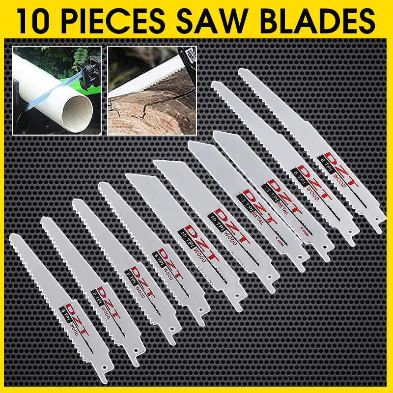 10pcs 6-8‘’ Cordless Reciprocating Saw Blades high-speed steel ...
