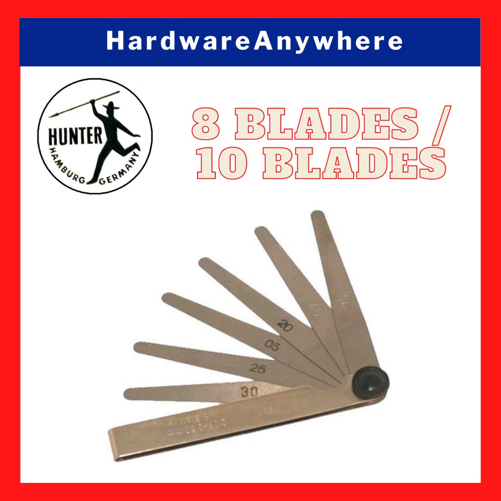 HUNTER Feeler Gauge [8 bars / 10 bars] Thickness Gauges / Feeler Gages ...