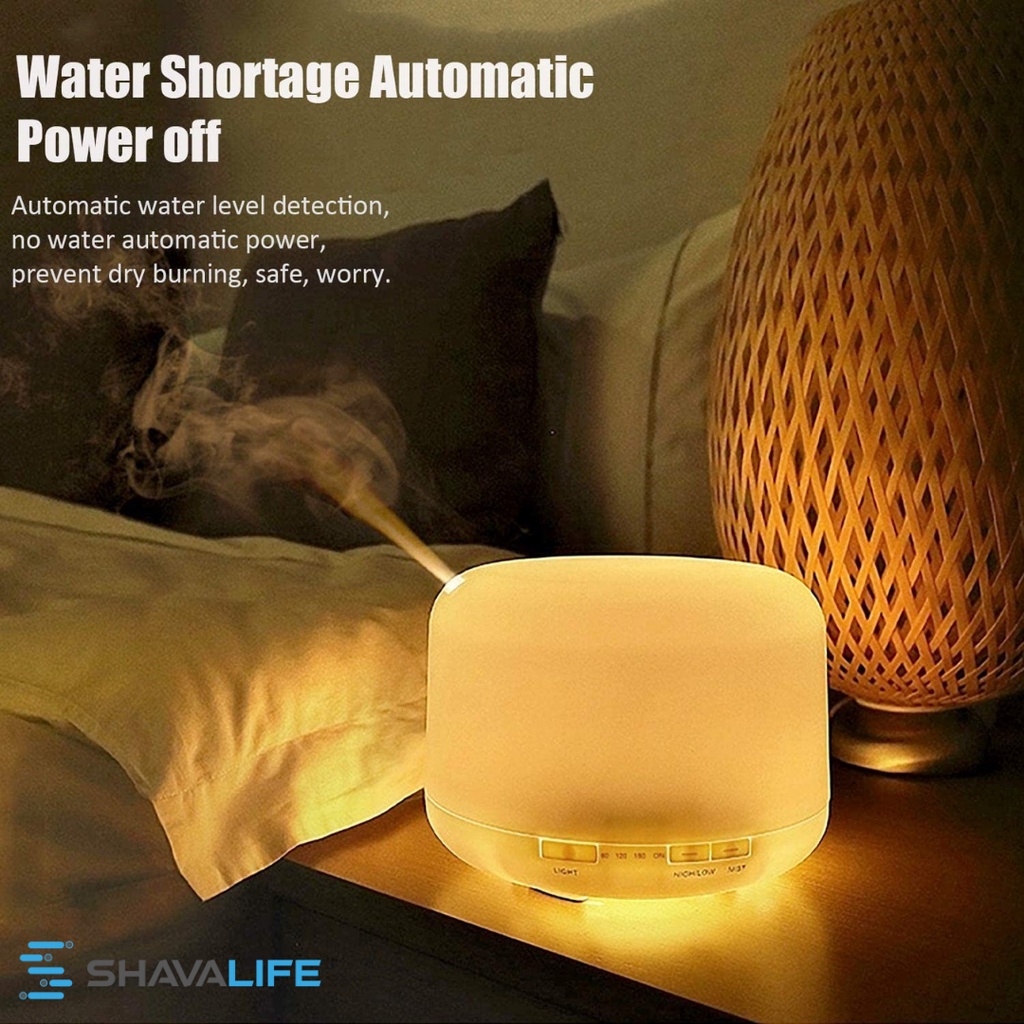 Humidifier Air Diffuser 500ml Humidifier LED Light Theme Remote Control ...