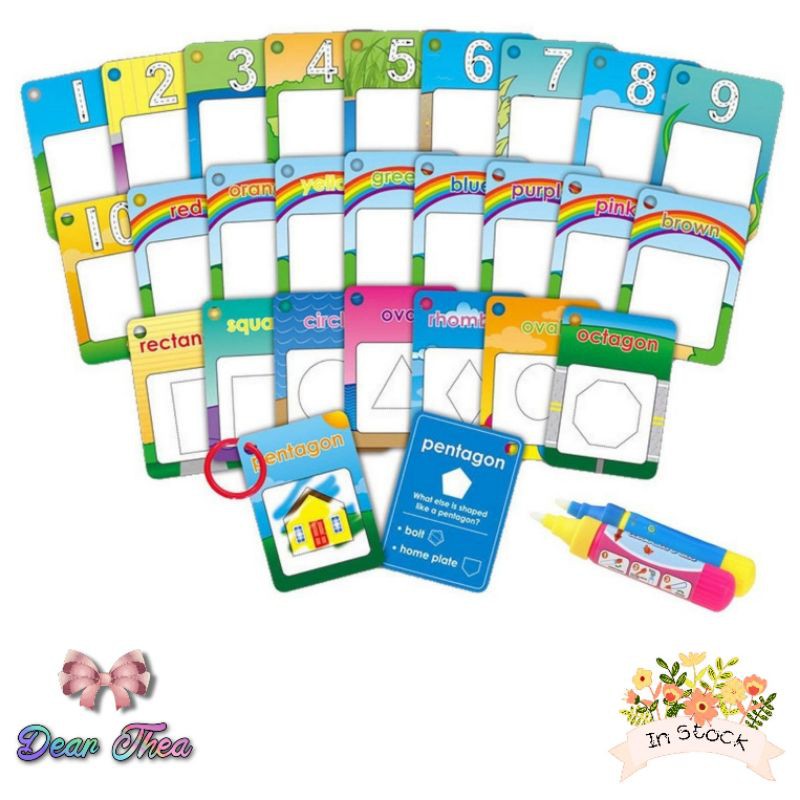 Magic Painting Water Colouring Alphabet Number Card - Magic Graffiti ...