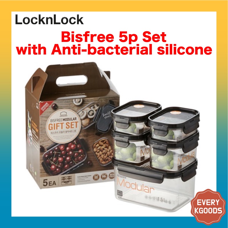 Locknlock bisfree 5p set, food container, food containers, lock, lock n ...