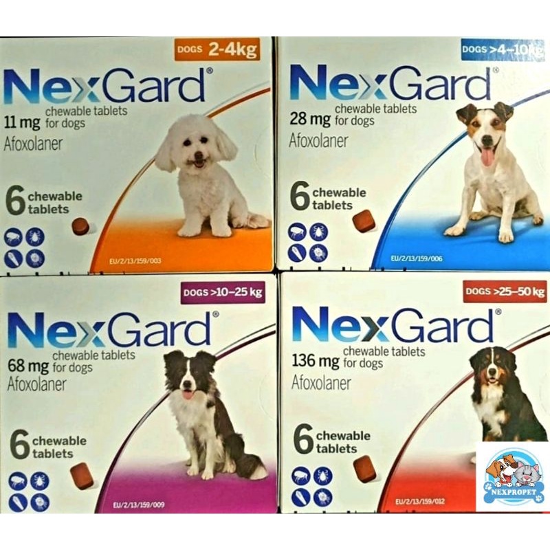 Nexgard Chewable 3/ 6 Tablets for Dogs | Shopee Singapore