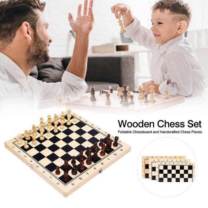 Top Quality Chess Set Wooden Folding Magnetic Solid Wood Chessboard ...