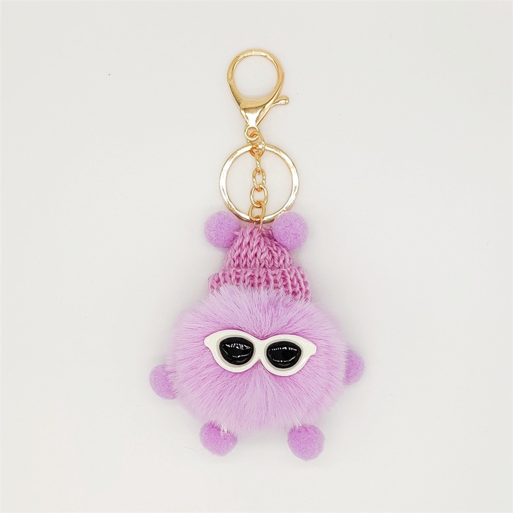 Cute Mini Elf Monster Plush Keychain Candy Color Big Eyes Decorated ...