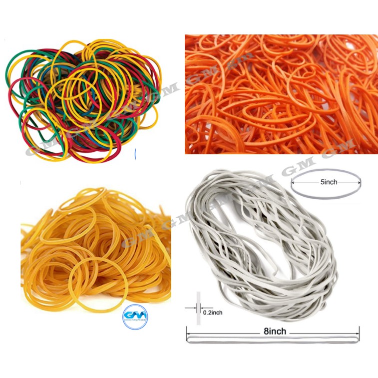 Multipurpose High Quality Rubber Band - Golden, Orange, Colour, White ...