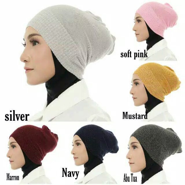 Ciput Knitting / Ciput Knit grade A Plain Ciput Inner hijab Inner Veil ...