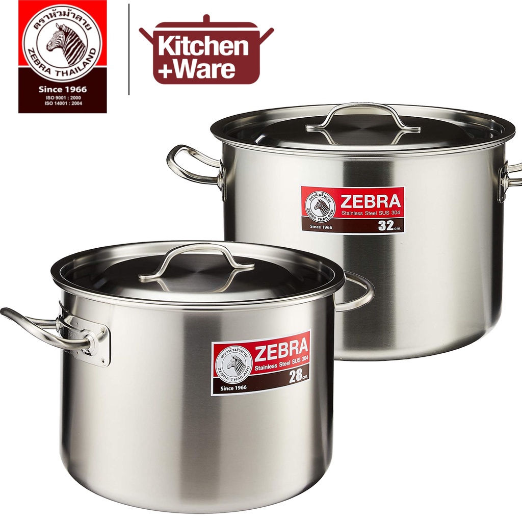 Zebra Stainless Steel Casserole 28cm 12L / 32cm 18.5L | Stock Pot ...