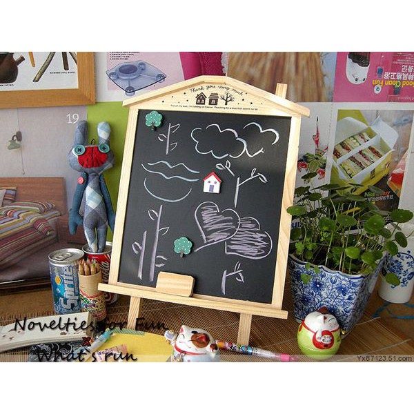 Creative Message Board Cute Cabin Small Blackboard Can Be Hanged Flat ...