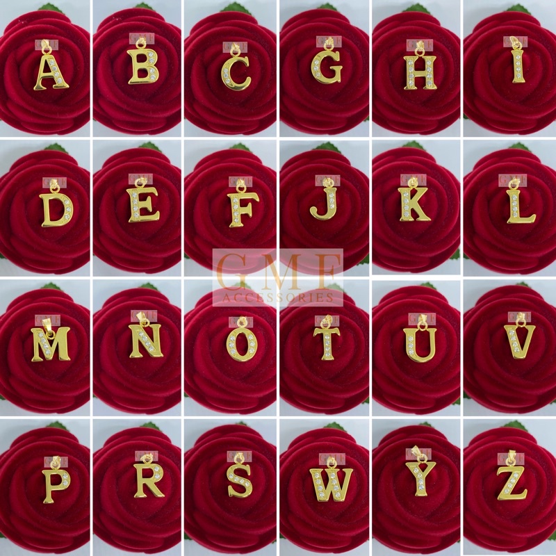 Titanium Letter Pendant Gold Color Necklace Alphabet Pendulum Necklace ...