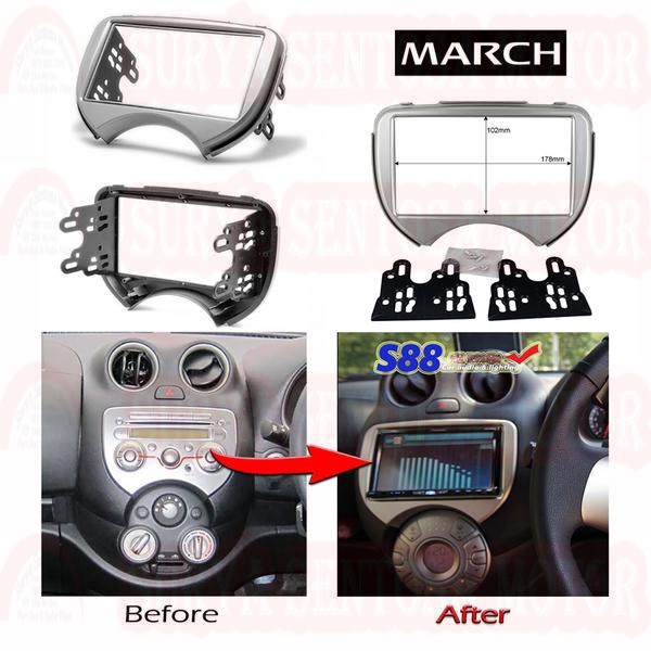 Nissan March Double Din Head Unit Frame - Nissan March Double Din Head ...
